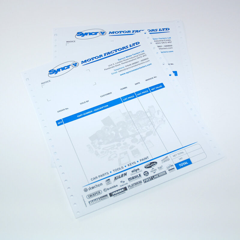Continuous stationery Printers UK | Tel 01646 682676